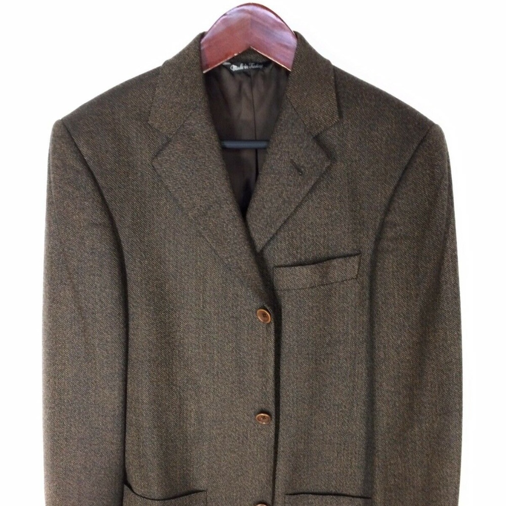 Baracuta Mens 100% Wool Blazer 3 Button - Gem